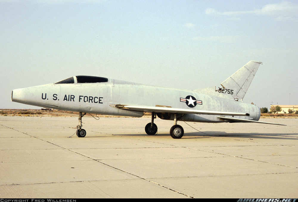 North American F 100a Super Sabre Usa Air Force Aviation Photo